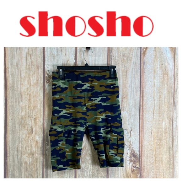 shosho | Shorts | Shosho Camo Stretch Skinny Cargo Short Size Medium | Poshmark